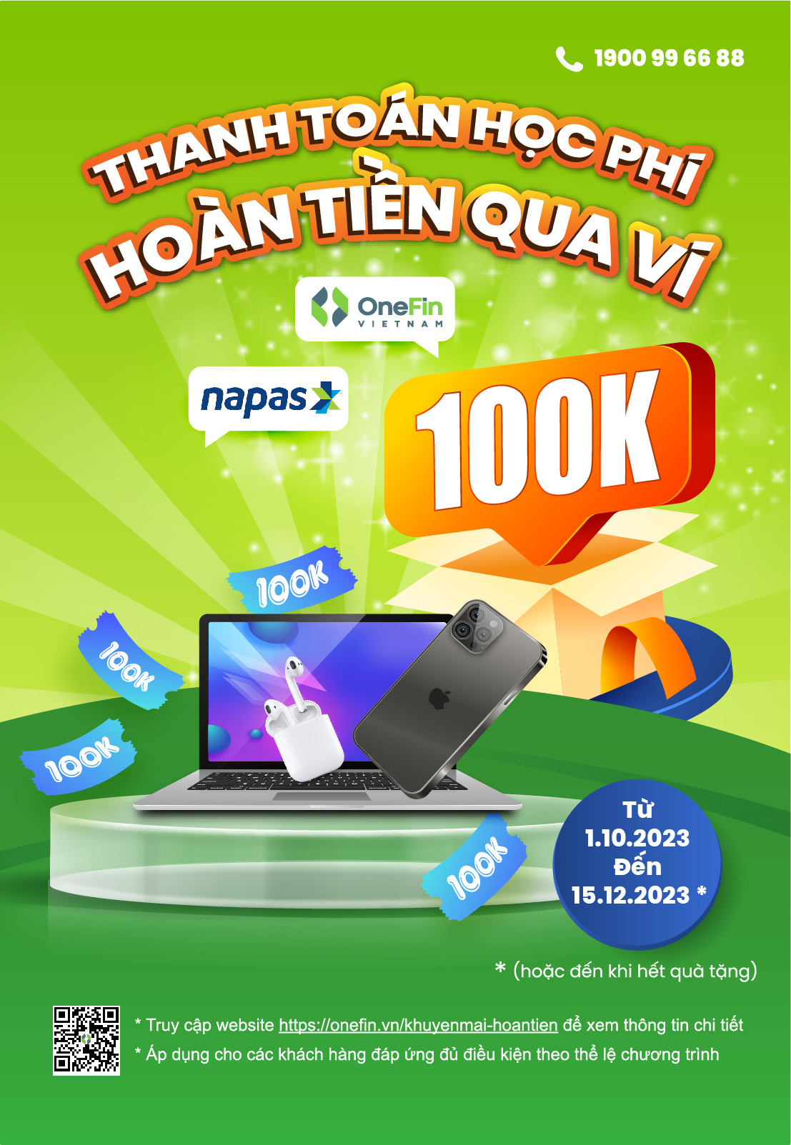 Nhận 100.000 đồng khi đóng học phí qua cổng thanh toán OneFin bằng thẻ NAPAS - Tuổi Trẻ Online