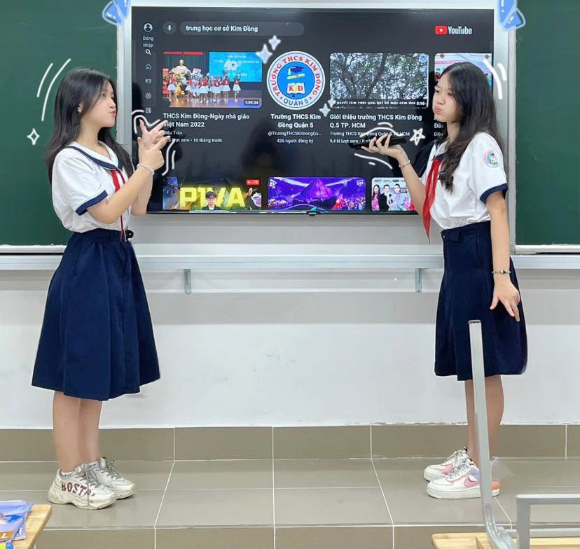 Teen THCS Kim Đồng học trường mới vui phơi phới