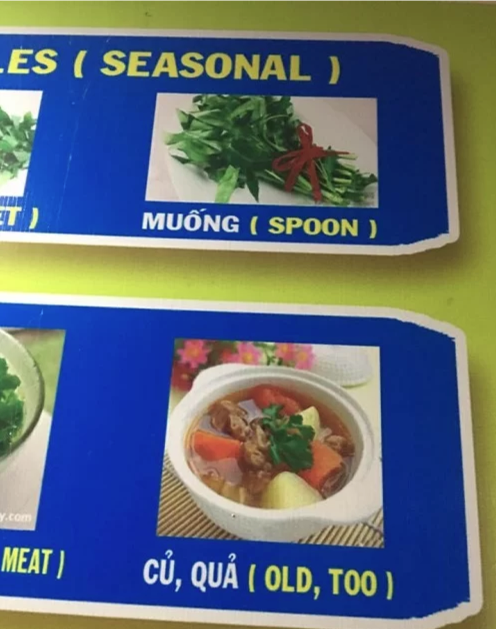 'Phát hoảng' với menu song ngữ được dịch bởi... chị Google! - Tuổi Trẻ ...
