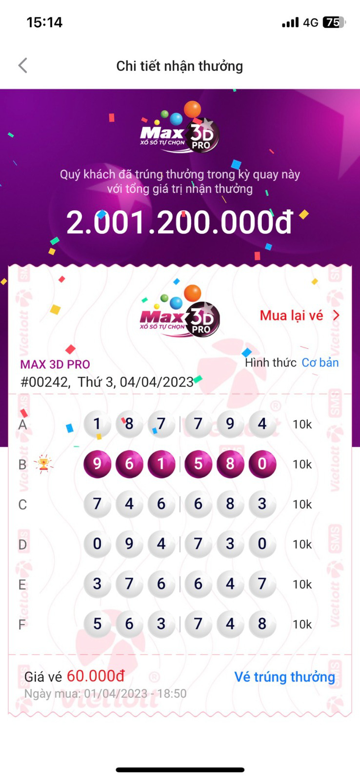 Người nhận giải đặc biệt Max 3D Pro 2,4 tỉ đồng ‘không che mặt’ - Tuổi ...