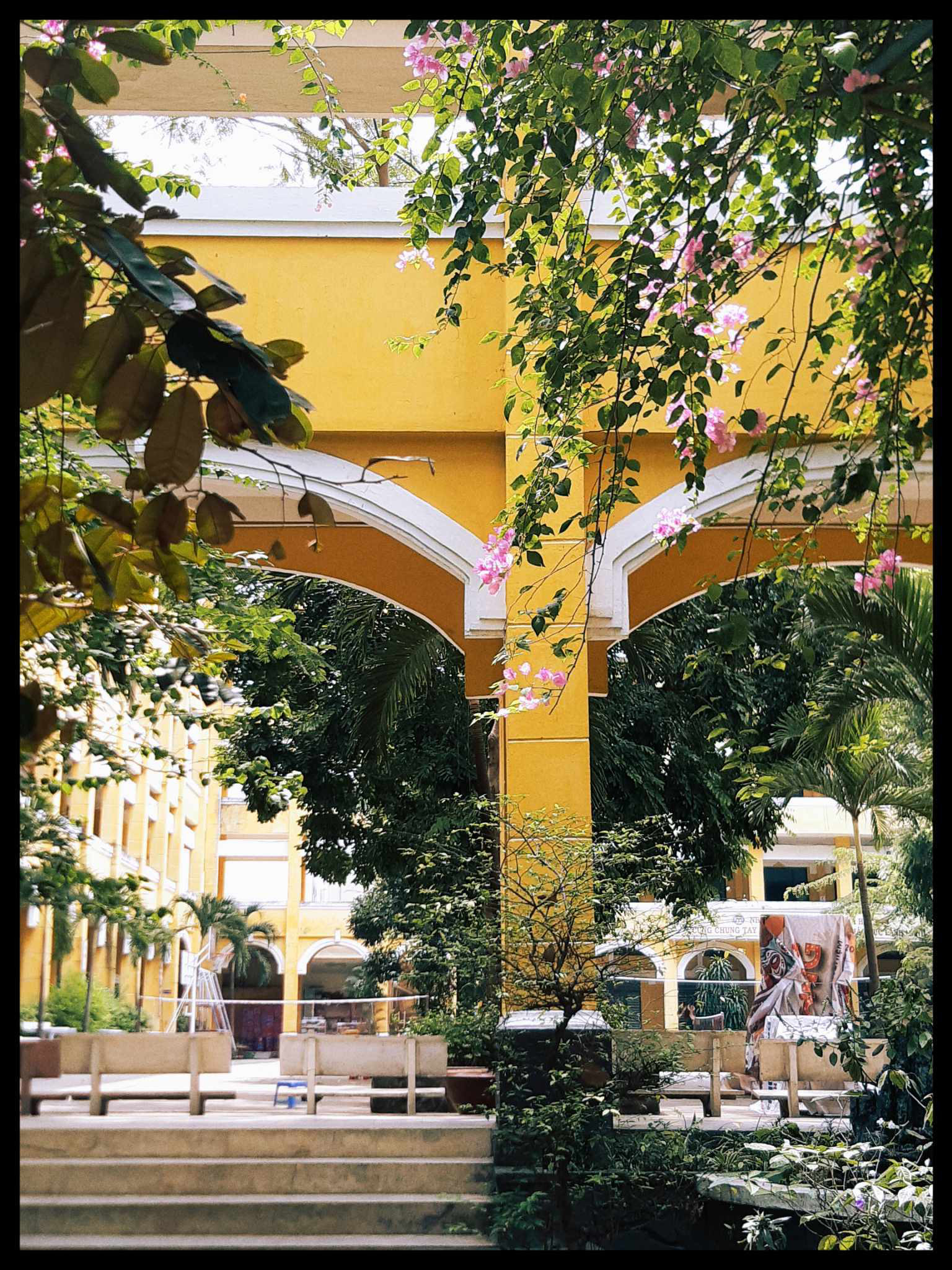 Trời xanh, mây trắng, tụi mình yêu nắng và yêu trường THPT Trưng Vương