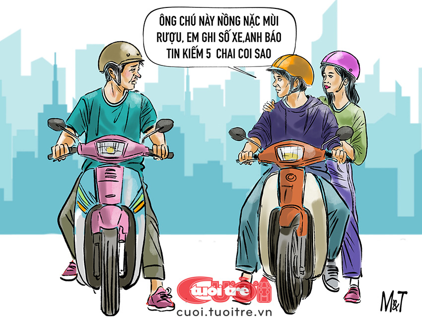 Kiếm tiền giữa đường nhờ báo tin vi phạm giao thông - Tuổi Trẻ Online