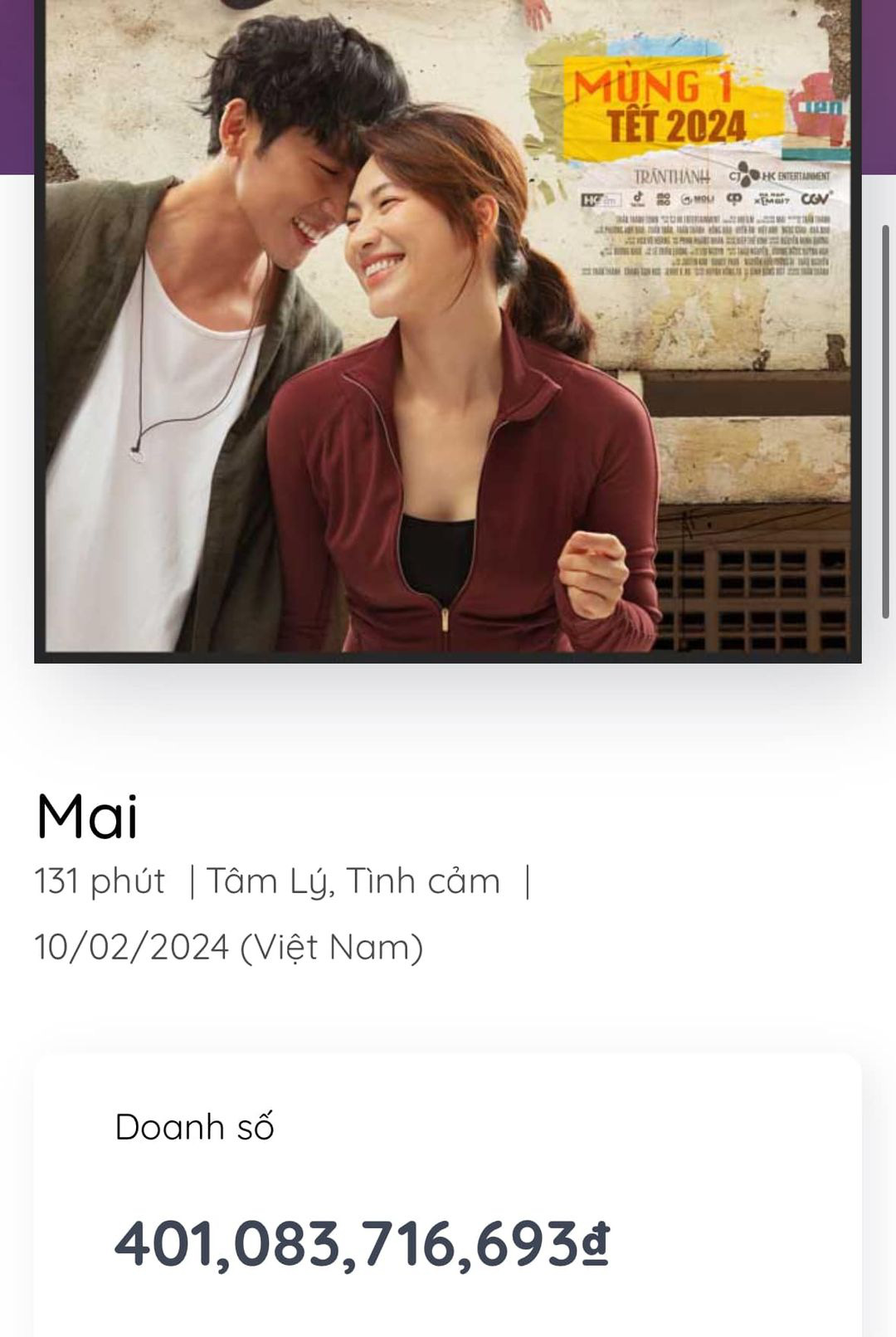 Mai của Trấn Thành vượt mốc 400 tỉ giữa nghi vấn nhiều khán giả dưới 18 tuổi đến rạp - Tuổi Trẻ ...