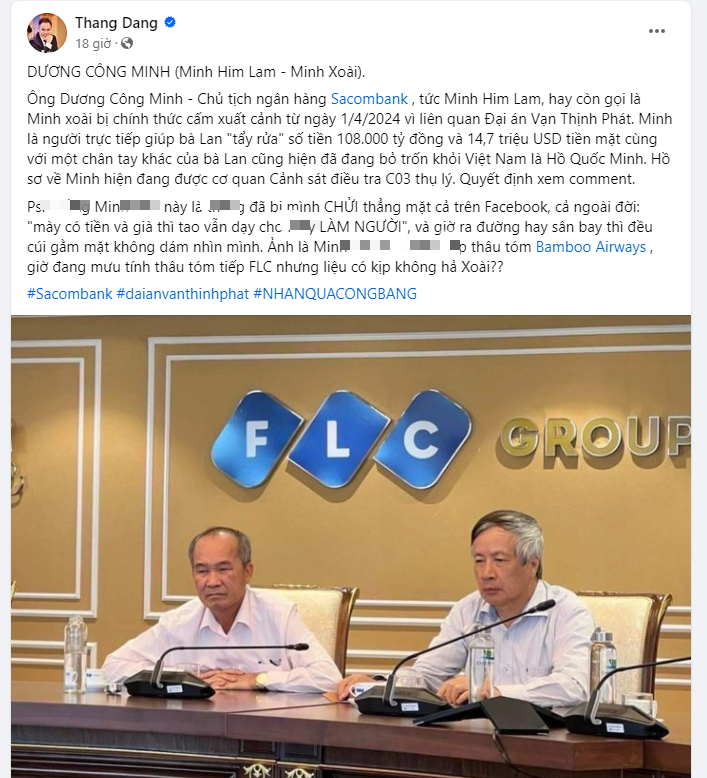 Sacombank bác thông tin ông Dương Công Minh bị cấm xuất cảnh - Tuổi Trẻ Online