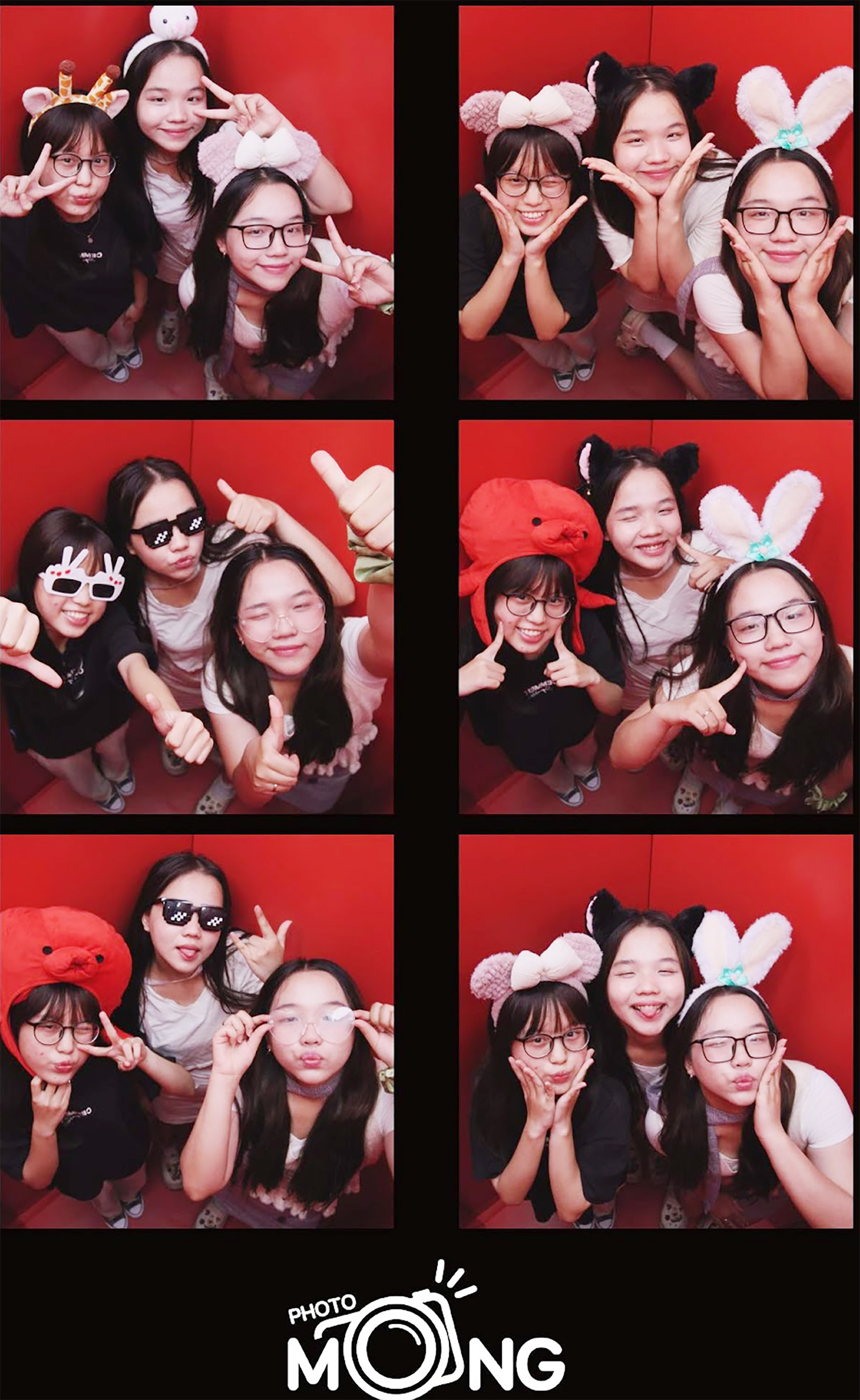 Chụp photo booth kiểu cũ xưa rồi, thử chụp từ trên cao đi!