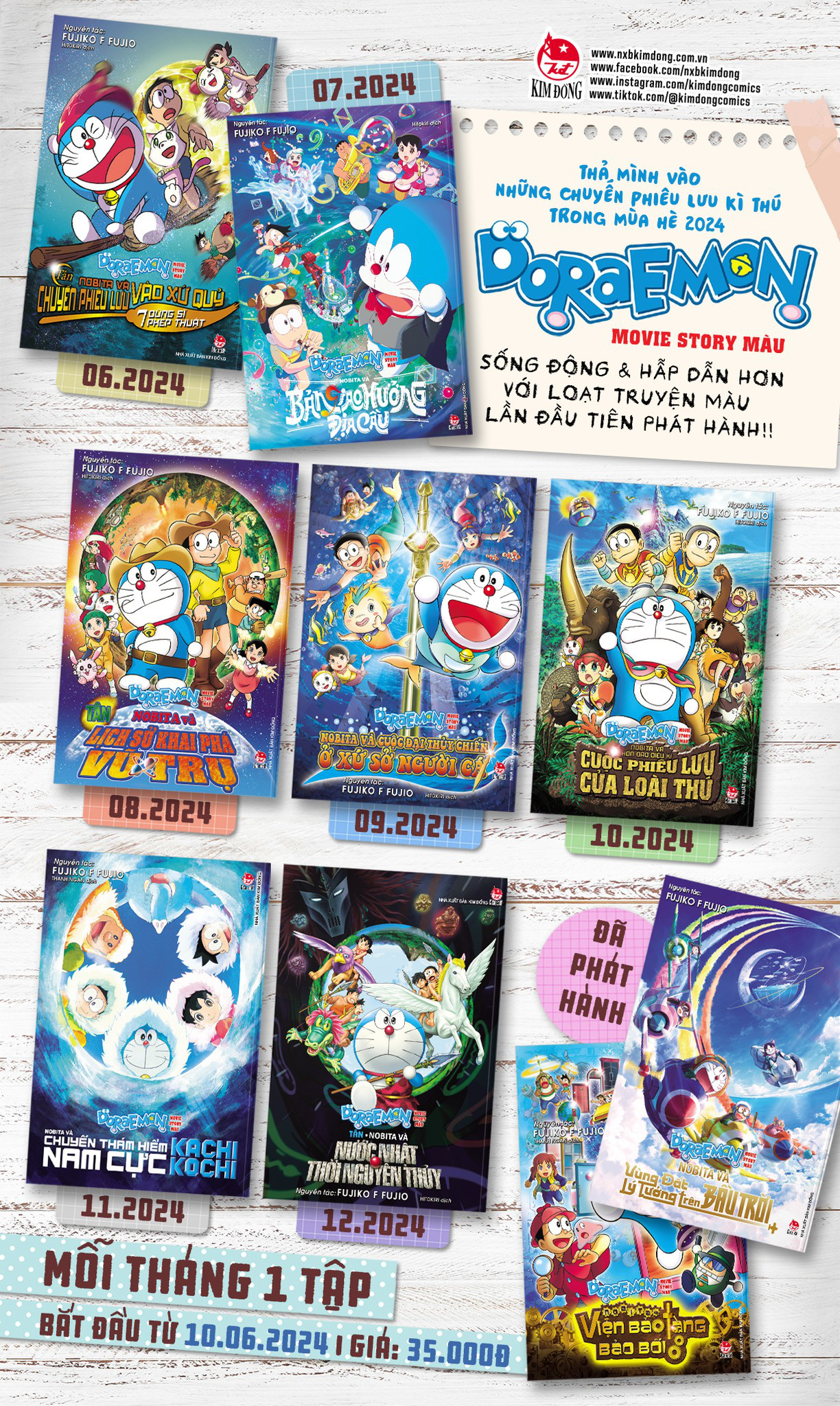 Xuất bản loạt truyện màu Doraemon lấy cảm hứng từ phim