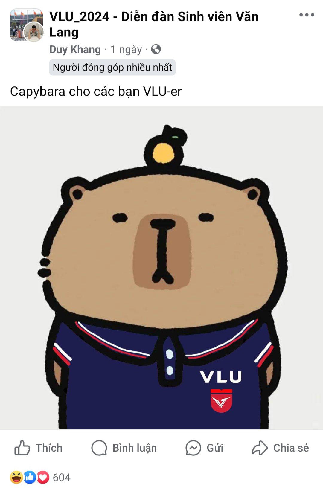 Giới trẻ thích thú với trend vẽ capybara mặc đồng phục các trường