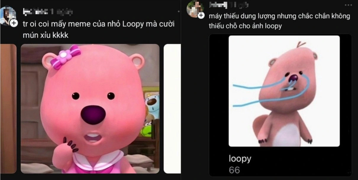 Nàng hải ly hồng Loopy bất ngờ trở thành siêu sao meme