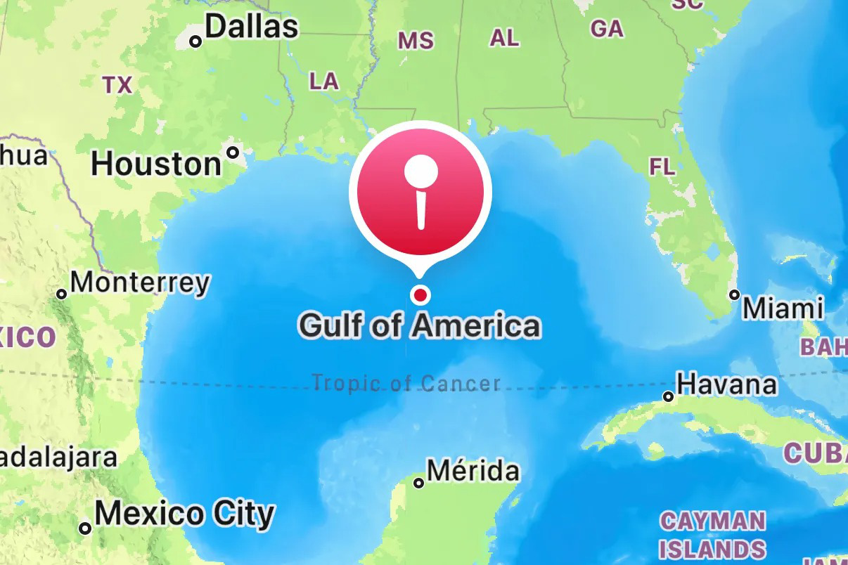 Apple đổi tên vịnh Mexico thành vịnh Mỹ với người dùng Mỹ | VOZ