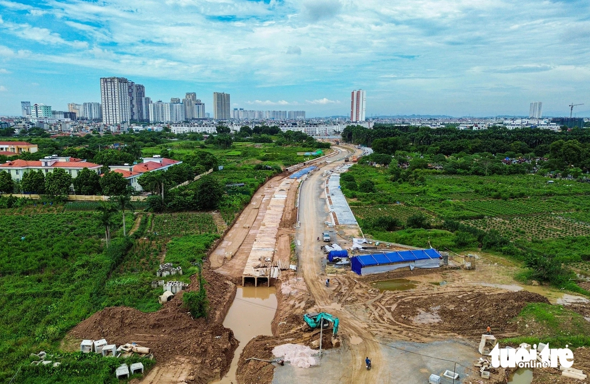Toàn cảnh đường Lê Quang Đạo kéo dài đang được gấp rút hoàn thiện - Tuổi Trẻ Online
