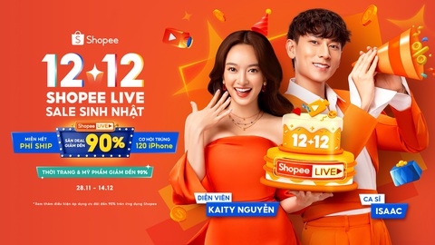 Mua sắm cuối năm cùng loạt ưu đãi hấp dẫn tại 12.12 Shopee Live Sale Sinh Nhật - Tuổi Trẻ Online