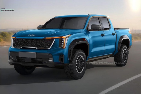 Bán tải Kia Tasman lộ mặt, nam tính như Hyundai Telluride, Santa Fe mới ...