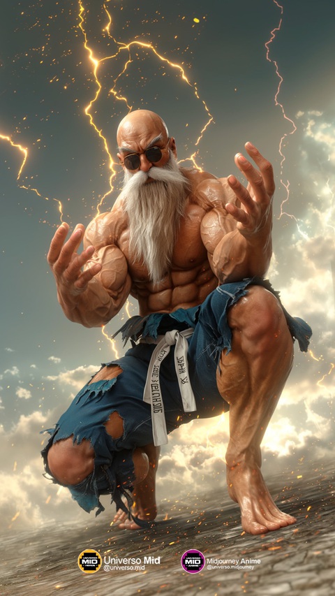 Master Roshi cực ngầu trong phiên bản live-action được tái hiện bằng AI ...