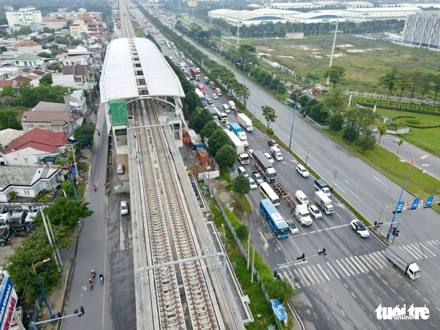 Cận cảnh nhà ga Khu công nghệ cao của tuyến metro số 1 sắp hoàn thành ...
