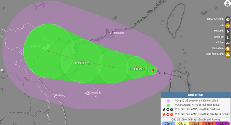 Bão số 3 rất mạnh, cường độ có thể cấp 14, giật cấp 17 và 2 kịch bản đổ ...