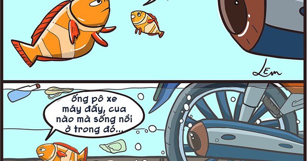 Bố con Nemo đi dạo trong triều cường - Tuổi Trẻ Online