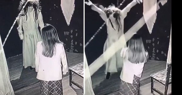 'Con ma' nhảy dance khi gặp cô gái nhí nhảnh